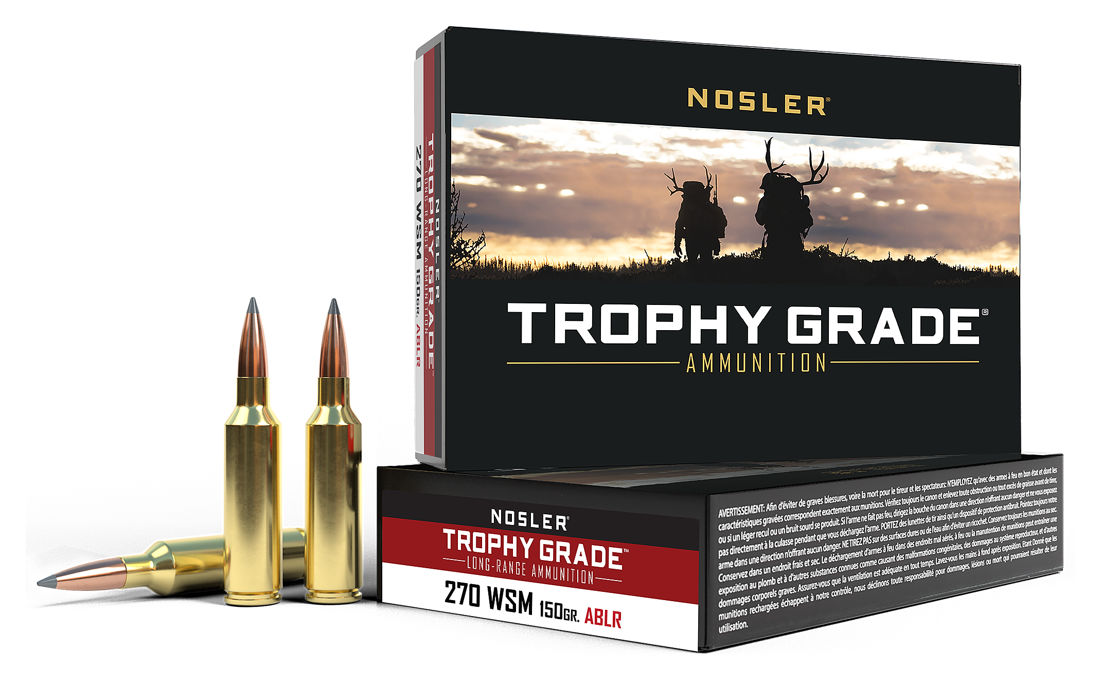 Nosler Trophy Grade .270 WSM 150 Grain Centerfire Rifle Ammo | Cabela's